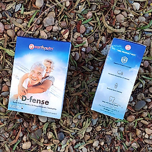 EarthNutri D-fense Bone & Heart Health, 72 Trace Minerals, Immunity, Vitamin D3 Vitashine, Calcium, Iron, and Magnesium Aquamin - 60 Veg Cap, Blister Sealed.