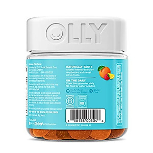 Olly The Essential Prenatal Gummy Multivitamin, 30 Day Supply ( Gummies), Sweet, Folic Acid, Vitamin D, Omega 3 DHA, Chewable Supplement, White Citrus, 60 Count (Pack of 1)