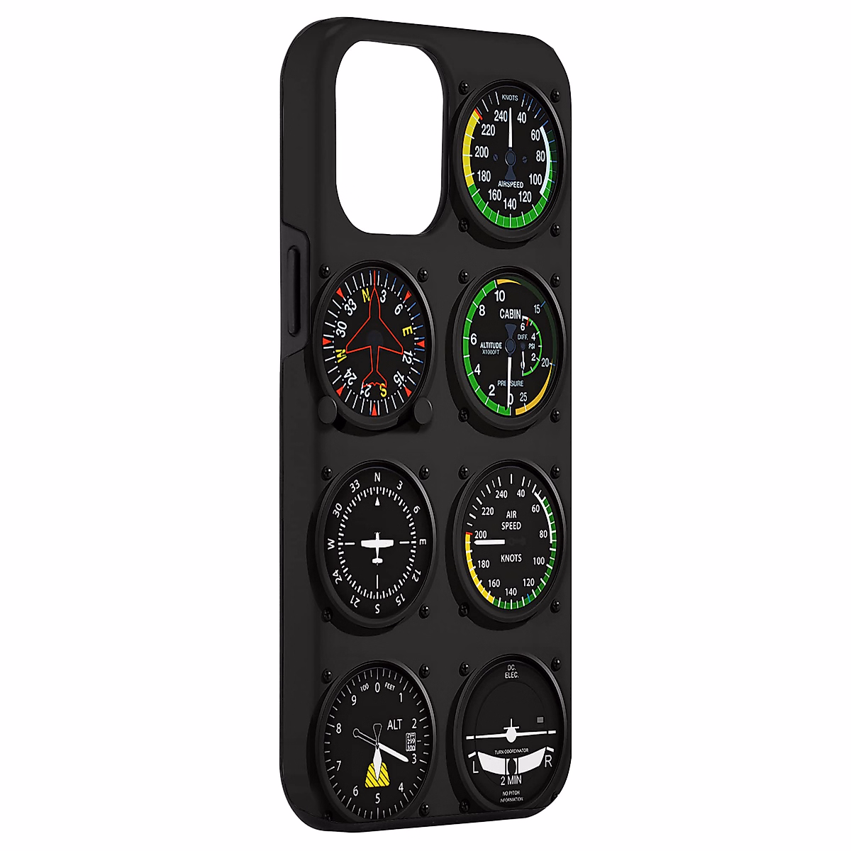 iPhone 12 Pro Max Pilot Six Flight Instruments Cockpit Case