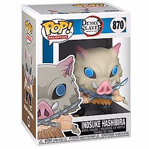 POP Demon Slayer - Inosuke Hashibira Funko Vinyl Figure (Bundled with Compatible Box Protector Case), Multicolor, 3.75 inches