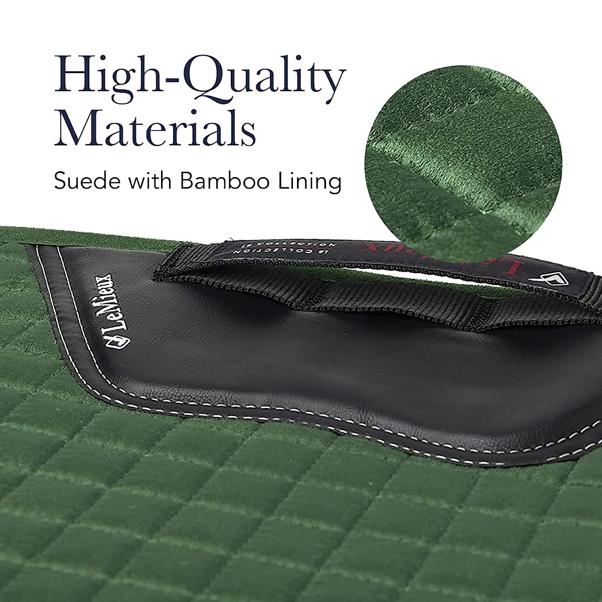 LeMieux Close Contact Suede Square Saddle Pad - English Saddle Pads for Horses - Equestrian Riding Equipment and Accessories (Plum - Large)