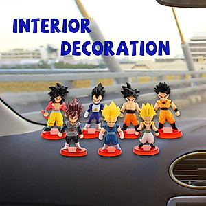 HONGFENG 16 Pack DBZ Anime Cartoon Cake Toppers,3" Goku Figures Cake Toppers Set.