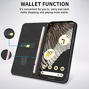 Oduio 7 Pro 5G (6.7") Wallet Case Premium PU Leather Flip Folio Case with [Shockproof TPU Inner Shell] Card Holders Slots Magnetic Kickstand Phone Cover, Black