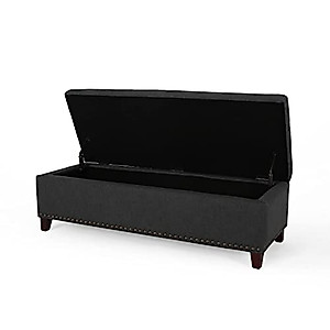 Christopher Knight Home Obert Ottoman, Dark Gray