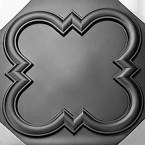 Art3d Decorative Drop-in Ceiling Tiles 24x24, Pack of 48pcs in Black