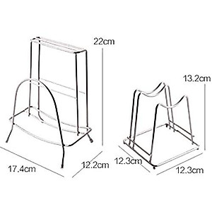 Double Layer Gadgets Stainless Steel Pan Pot Cover Lid Rack Stand Spoon Holder Cabinet Storage Cookware Organizer (Size : B)