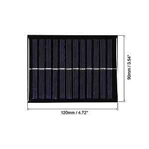 MECCANIXITY Mini Solar Panel Cell 6V 220mA 1.32W 120mm x 90mm for DIY Electric Power Project Pack of 1