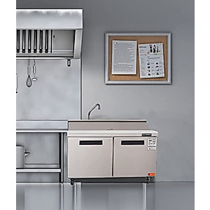 WESTLAKE 48" W 2 Door Refrigerator Sandwich&Salad Prep Table Commercial Stainless Steel Counter Fan Cooling Refrigerator with 12 pans-48 Inches for Restaurant, Bar, Shop, etc