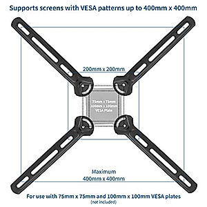 VIVO Steel VESA Mount Adapter Plate Brackets for LCD Screens, Conversion Kit for VESA up to 400x400mm, MOUNT-AD4X4