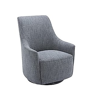 Amazon Brand – Rivet Contemporary High-Back Upholstered Swivel Accent Chair, 31.1"W, Dark Grey