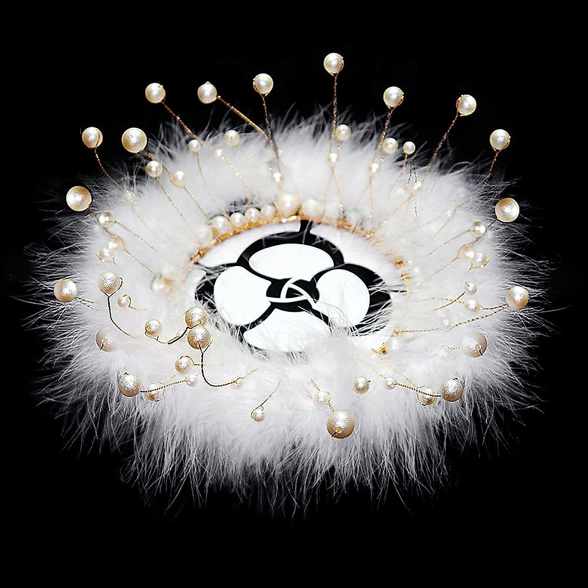 Dashboard Mat, Pearl Feather Base Car Non Slip Mat for Home Decor Ornament