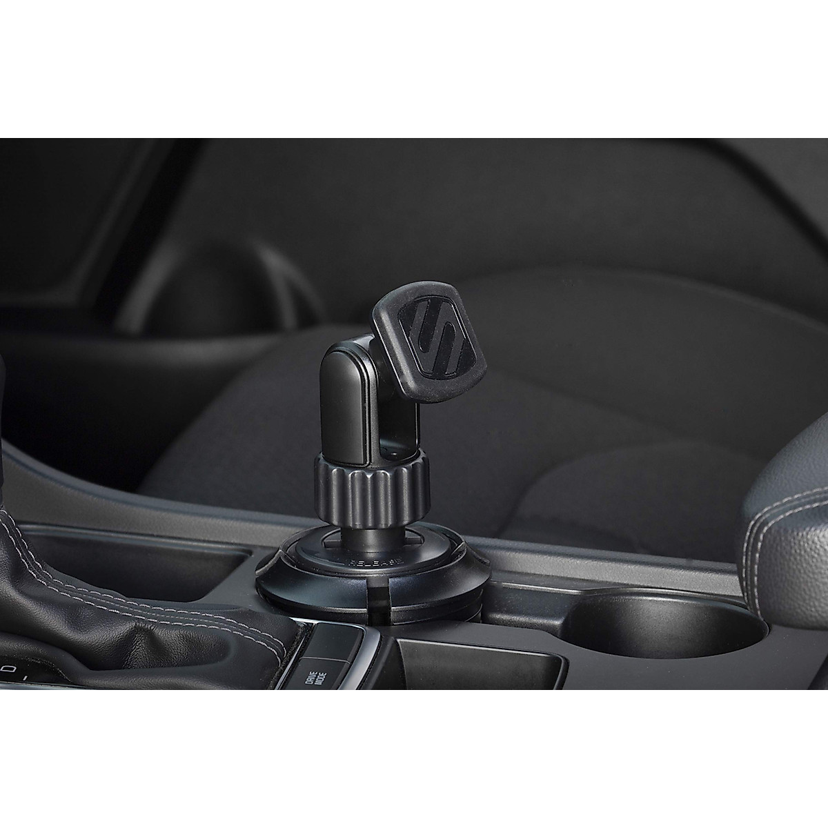Scosche MAGCUP2M-SP1 Magnetic Cup Phone Holder Mount for Mobile Devices, Adjustable Universal Base for Most Vehicle Cupholder Sizes, Black