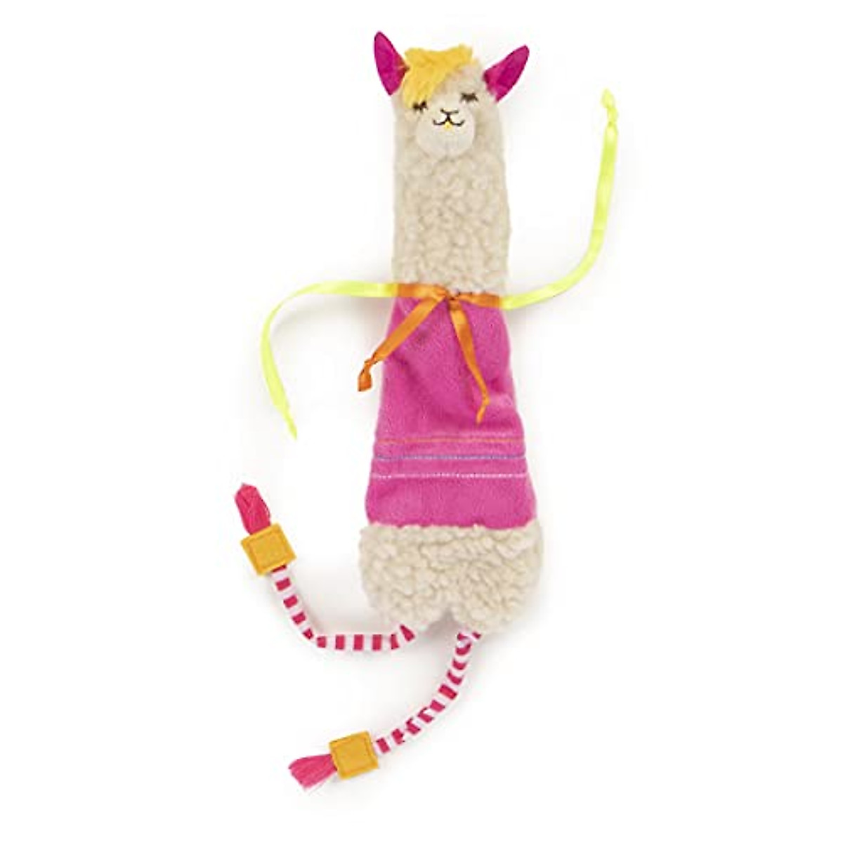 SmartyKat Leggy Llama Kicker Plush Catnip Cat Toy - White/Pink, One Size