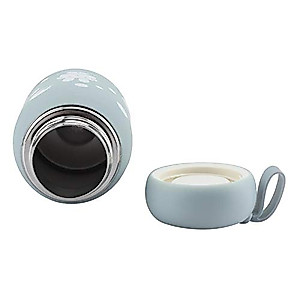 KUIKUI Lovely Rabbit Thermos Water Bottle, Stainless Steel Kids 12oz 320ml Vacuum Cup Mug Insulated Bottle for Home School Picnic Travel Outdoor (Blue)