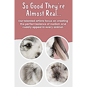 Living Nature Grey Dutch Lop Eared Rabbit, Realistic Soft Cuddly Bunny Toy, Naturli Eco-Friendly Plush, 10 Inches