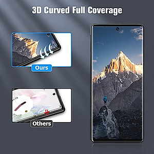 [2+2 Pack] For Google Pixel 7 Pro 5G Glass Screen Protector with Camera Lens Protector, HD Clear 9H Tempered Glass Scratch Resistant, 3D Curved, Ultrasonic Fingerprint Unlock, Bubble-Free (6.7 Inch)