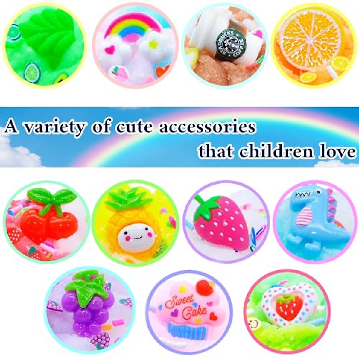 12Pack Cloud Slime Supplies Stress Relief Toy Scented DIY Putty Sludge Toy Gifts for Girls and Boys