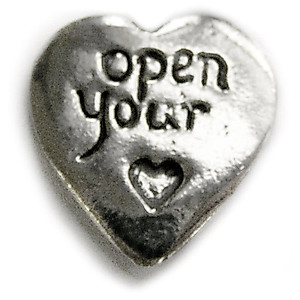 Basic Spirit Heart shape/Open your heart Pocket Token (Coin) Handcrafted Pewter Lead-Free CN-12