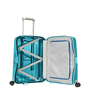 Samsonite S'Cure Hardside Luggage with Spinner Wheels, Aqua Blue, Checked-Large 28-Inch