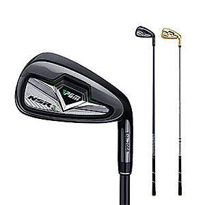 Golf Club Iron Men NSR3#7 Irons Right Handed Professional Practice Pole Stainless Steel Head Mens 37'' Golf Club Putter Golf Driver (Black,Steel Rod)