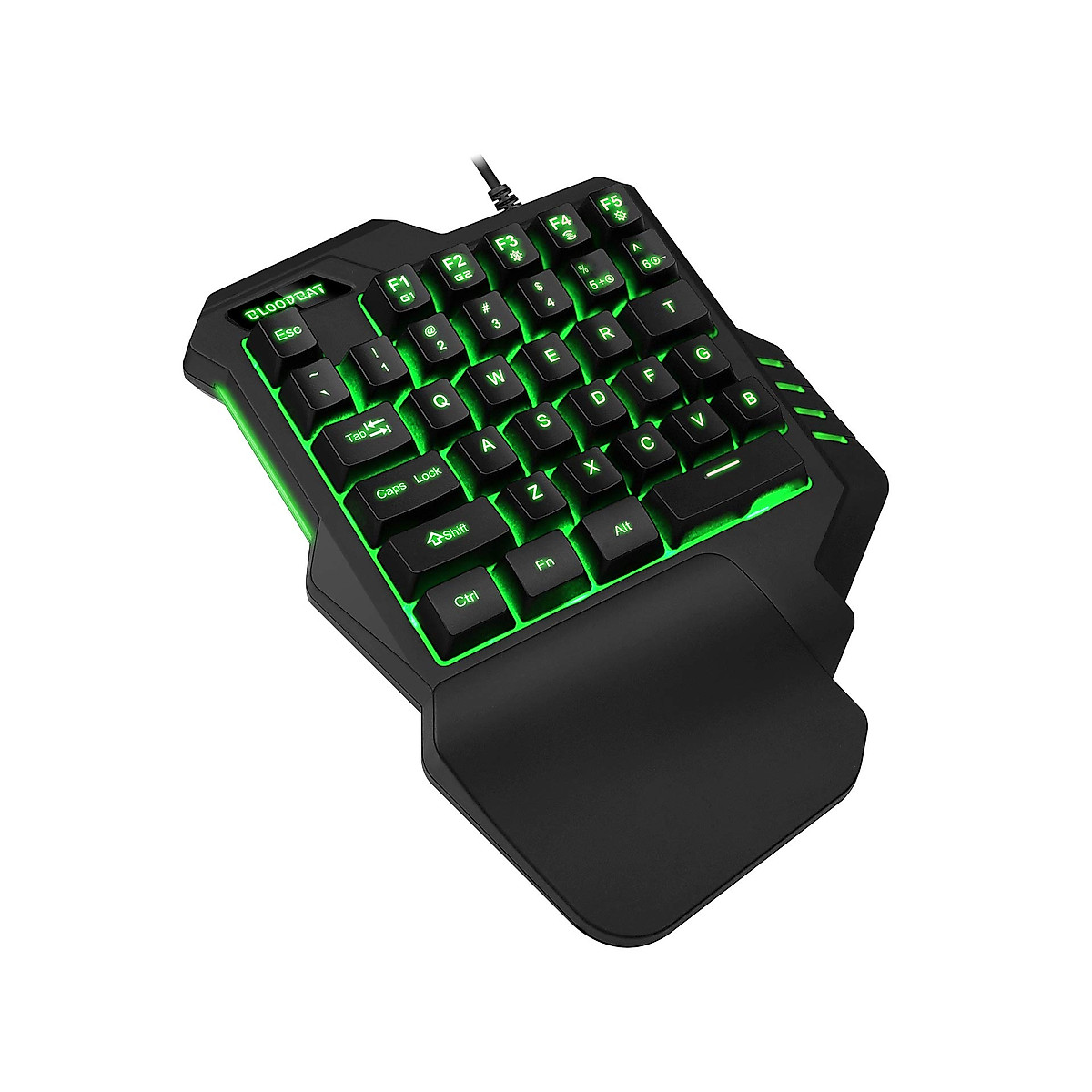 TIDECAT One-Handed RGB Backlit Gaming Keyboard,35 Keys Mini Gaming Keypad,Portable Game Controller for PC PS4 Xbox Gamer,Black,17.3x23x3.7cm