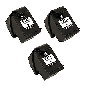 SuppliesMAX Remanufactured Replacement for HP Envy 5540/5545/5640/5660/5665/7640/7645/8000/8005 Black High Yield Inkjet (3/PK-600 Page Yield) (NO. 62XL) (C2P05AE_3PK)