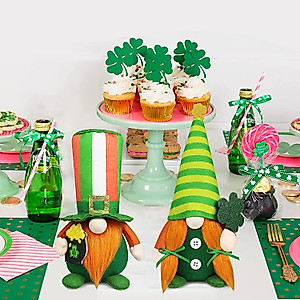 Anlass 2pcs St. Patricks Day Gnome Handmade Gnome Faceless Plush Doll, St Patricks Day Gifts for Him/her St Patricks Day Decor for Home and Garden (st Patrick gnome)