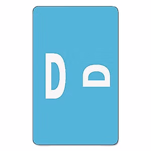 Smead AlphaZ ACCS Color-Coded Alphabetic Label, D, Light Blue, 100 Labels per Pack (67174)