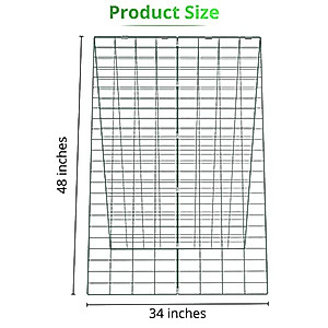 Revelrie 34”WX48”H Frame Trellis for Cucumbers - Foldable Cucumber Trellis for Raised Bed & In-Ground - Steel Climbing Plants Support for Vines, Vegetables - 328 Feet Twist Ties