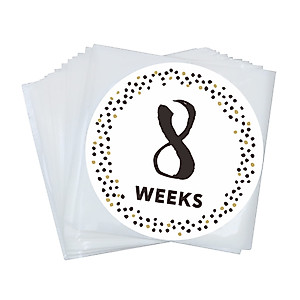 Hycodest Pregnancy Milestone Stickers Photo Record Baby Bump Dynamic Weekly Pregnancy Growth Sticker, Set of 15 Stickers