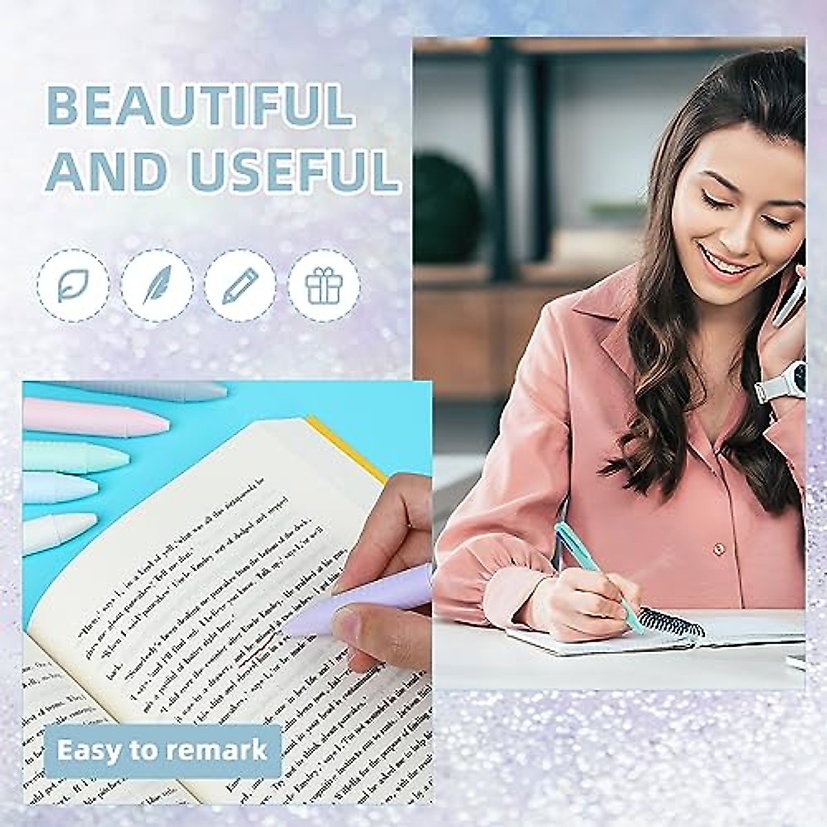 6 Pcs Multicolor Ballpoint Pens 0.5 mm 4-in-1 Colored Pens Color Changing Pen Retractable Nursing Pens Fine Point Ballpoint Pens for Office School Supplies