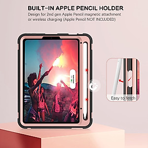 BENTOBEN iPad Mini 6 Case, iPad Mini 6th Generation Case, Glitter Sparkly 3 Layers Shockproof Kickstand with Pencil Holder Protective Kids Girls Women Tablet Cover for iPad Mini 6 2021 8.3", Rose Gold