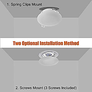 Facon 4.5Inch LED 12V RV Puck Light, Full Aluminum Recessed Mount Down Light, DLFST4-008, 12Volts Interior Light for RV Motor-Homes Camper Caravan Trailer Boat (3400K Warm White Light)