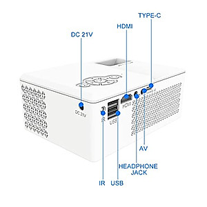 QFWCJ Portable Mini Projector PTY60 Support 1080P LED Home Theater Media Mobile Player Home Office Video Projector (Color : Black Mirroring, Size : 139 * 102 * 63mm)