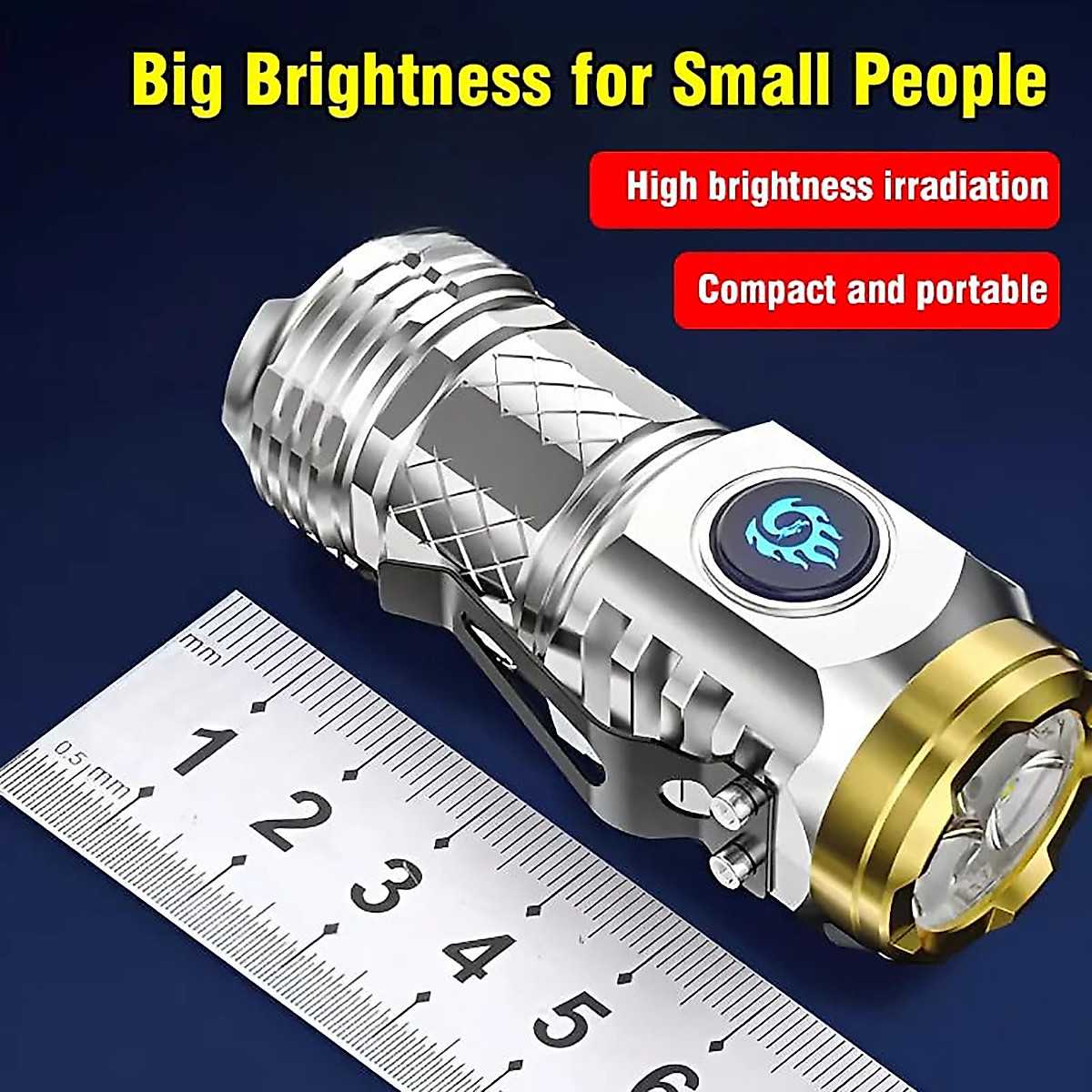 Florest4sale Flashlight, Flashlights High Lumens, Tactical Flashlight, 2024 New Linternas LED Recargables De Alta Potencia, Small Flashlights for Camping Biking Hiking Outdoor Home Emergency (E)