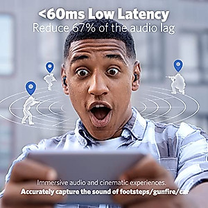 EarFun Free 2S Wireless Earbuds, [Upgraded Version] Qualcomm® CVC™ 8.0 ENC, Bluetooth 5.2 Wireless Earbuds, Sweatshield™ IPX7 Waterproof Bluetooth Headphone, aptX™ Deep Bass, APP, Game Mode