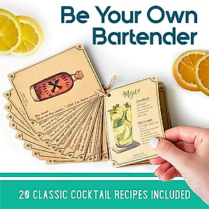 Mixology Cocktail Shaker Set Drink Mixer, 8-Piece Portable Bartender Kit with 24oz Martini Shaker Barware Tool Set, 2 Pourers, Muddler, Jigger, Mixing Spoon, Velvet Bag, Built-in Strainer (Silver)