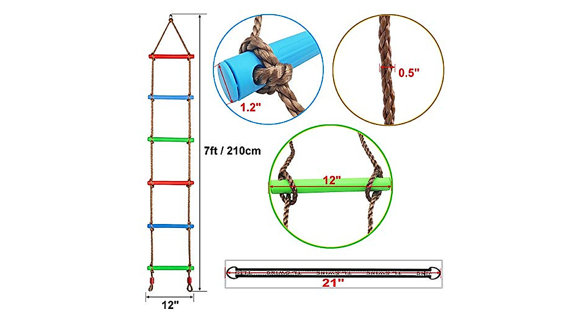 Xinlinke Climbing Rope Ladder for Kids Indoor & Outdoor Play