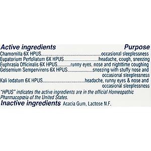 Hyland's Naturals Tiny Cold Tablets Nighttime, Baby & Infant Cold And Cough Medicine, Decongestant, Natural Relief Of Common Cold Symptoms, 125 Quick-Dissolving Tablets