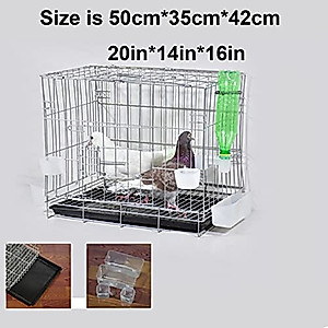 Pigeon Cage Chicken Cage Quail Cage Iron Cage for Pigeon Chicken Quail Duck Poultry Cage (50cm/20in)