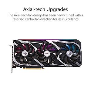 ASUS ROG Strix NVIDIA GeForce RTX 3060 OC Edition Gaming Graphics Card (PCIe 4.0, 12GB GDDR6, HDMI 2.1, DisplayPort 1.4a, Axial-tech Fan Design, 2.7-Slot, Super Alloy Power II, GPU Tweak II)