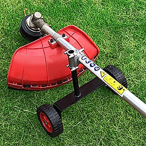 KALAWW Adjustable String Trimmer Support Wheel Attachment 26mm(1 inch) and 28mm(1.1 inch) for Weed Trimmer Gas String Trimmer Petrol/Electric Brushcutter Strimmer