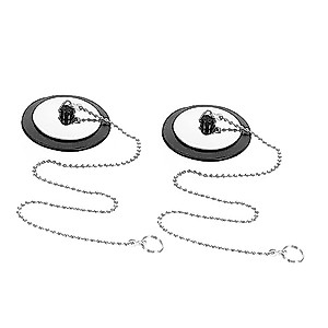 LIFKICH 2pcs Pool Stopper Bathroom Sink Strainer Hair Stopper for Tub Bath Plug Tub Plug Drainage Seal Cover Kitchen Sink Drain Strainer Sink Stopper Sink Sealing Plugs Black Rubber