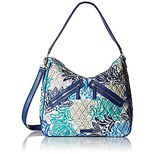 Vera Bradley Women's Cotton Vivian Hobo Satchel Purse, Santiago, One Size