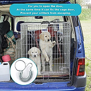 20PCS Spring Latch Hook for Cage Spring Cage Latch Metal Finger Spring Door Hook for Fixing Rabbit Birds Dog Cat Parrot Small Animal (3.34Inch)