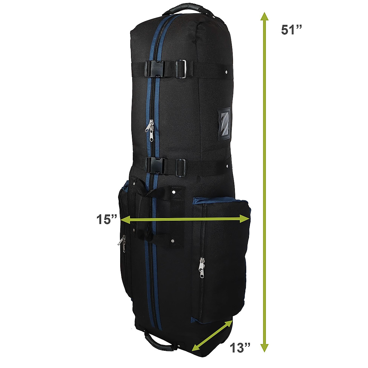 CaddyDaddy Golf CDYCON2NP Constrictor with North Pole Club Protector Golf Bag Travel Cover, Black/Navy