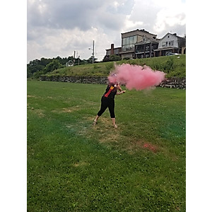 J&M Gender Reveal Baseball for Baby Showers and Reveal Parties - 100% All Natural Holi Powder (Pink)