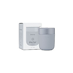 W&P Porter Ceramic Mug w/ Protective Silicone Sleeve, Slate 16 Ounces | On-the-Go | Reusable Cup for Coffee or Tea | Portable | Dishwasher Safe