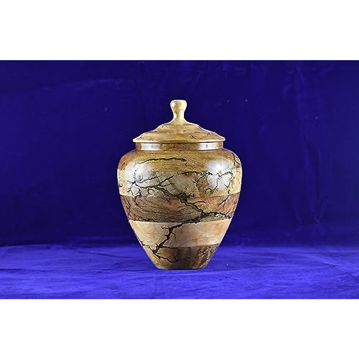 Royal Yellow Lichtenberg Figure Urn for Human Ashes Wooden Urn Box with Lid Pet urn Cremation urn Burial Urn Box Adult Funeral Urn Resin Urn Ashes Keepsake Urn for Ashes Wooden Urns (Extra Large)