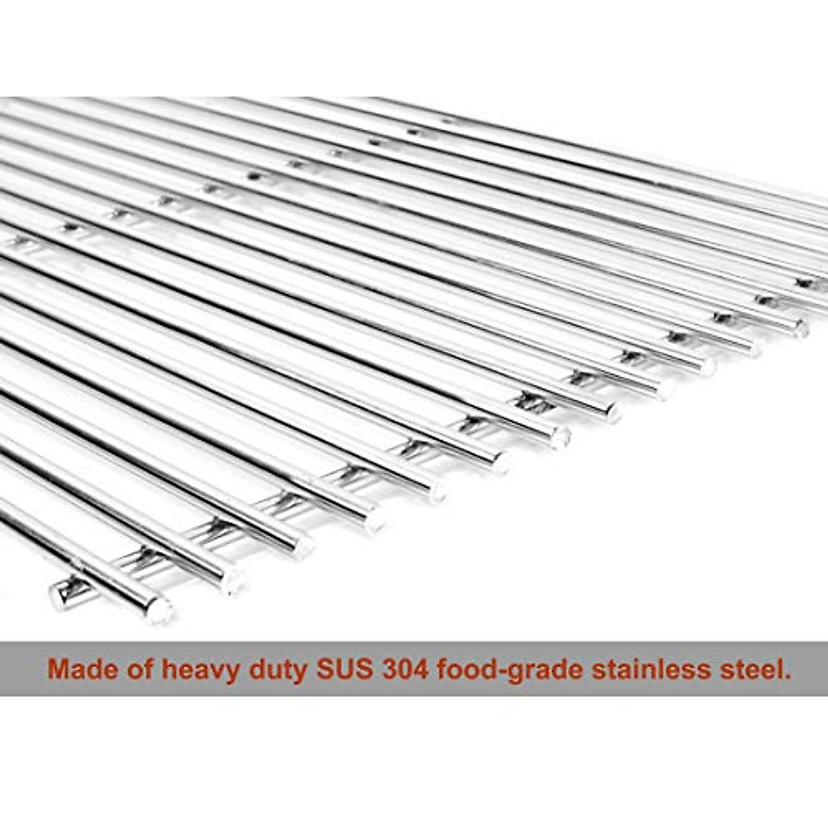 DELSbbq 7528 Stainless Steel Cooking Grates Replacement for Weber Genesis E and S Series 300 E310 E320 S310 S320 Gas Grills,19.5 inch #304 Stainless Steel